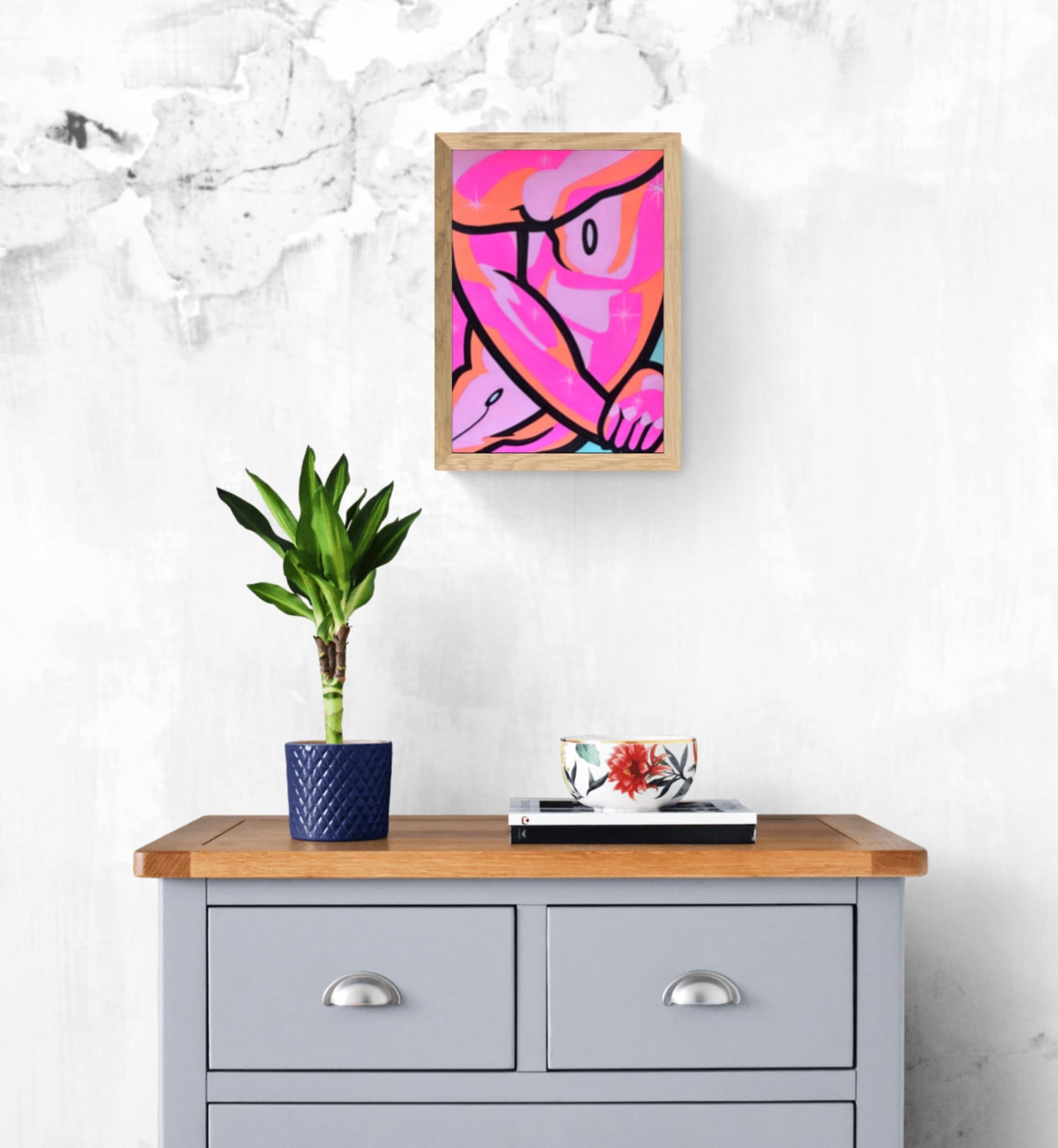 Male Body, Portrait of a Handsome Man, Acrylic Painting on Paper, Pop ...