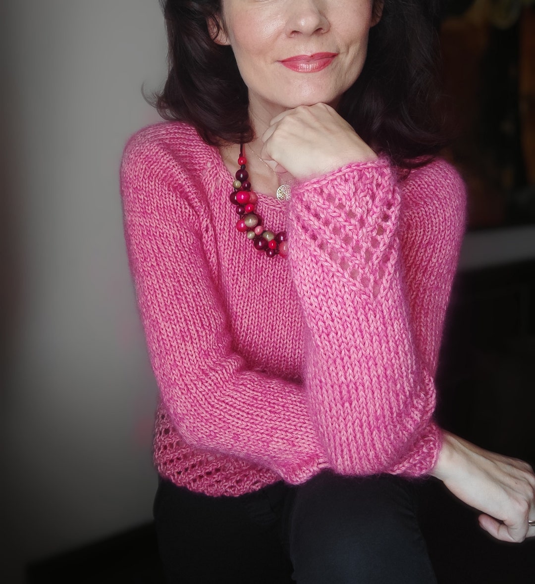 Knitting Pattern English and Polish – Top-down Sweater – in the Round ...