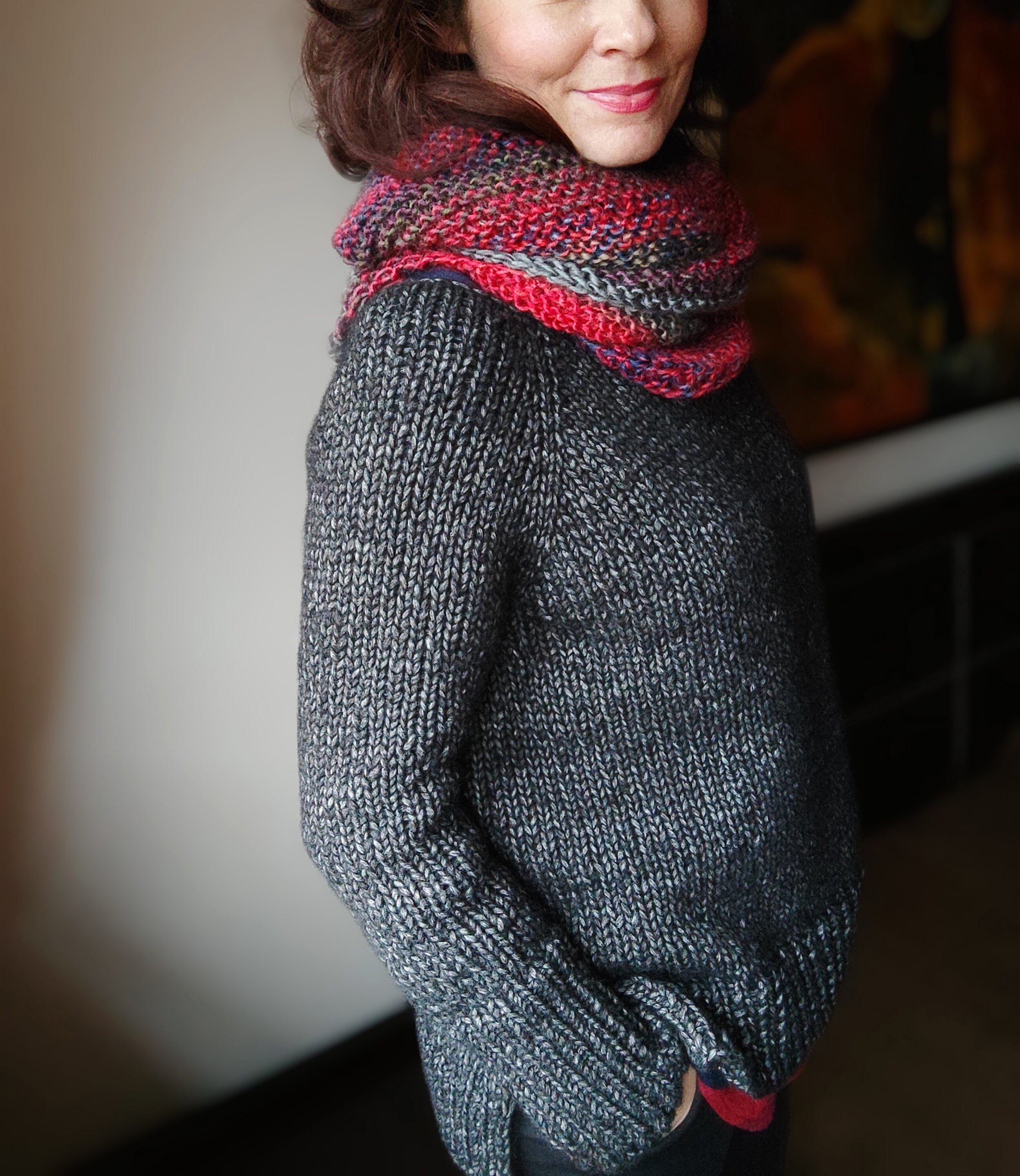 Jay PDF Pattern Woolycottage, English and Polish, Top-down Pullover ...