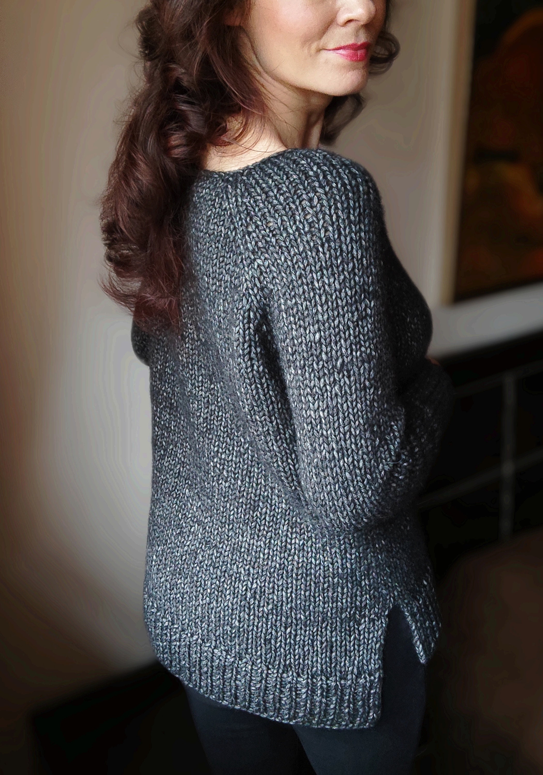 Jay PDF Pattern Woolycottage, English and Polish, Top-down Pullover ...