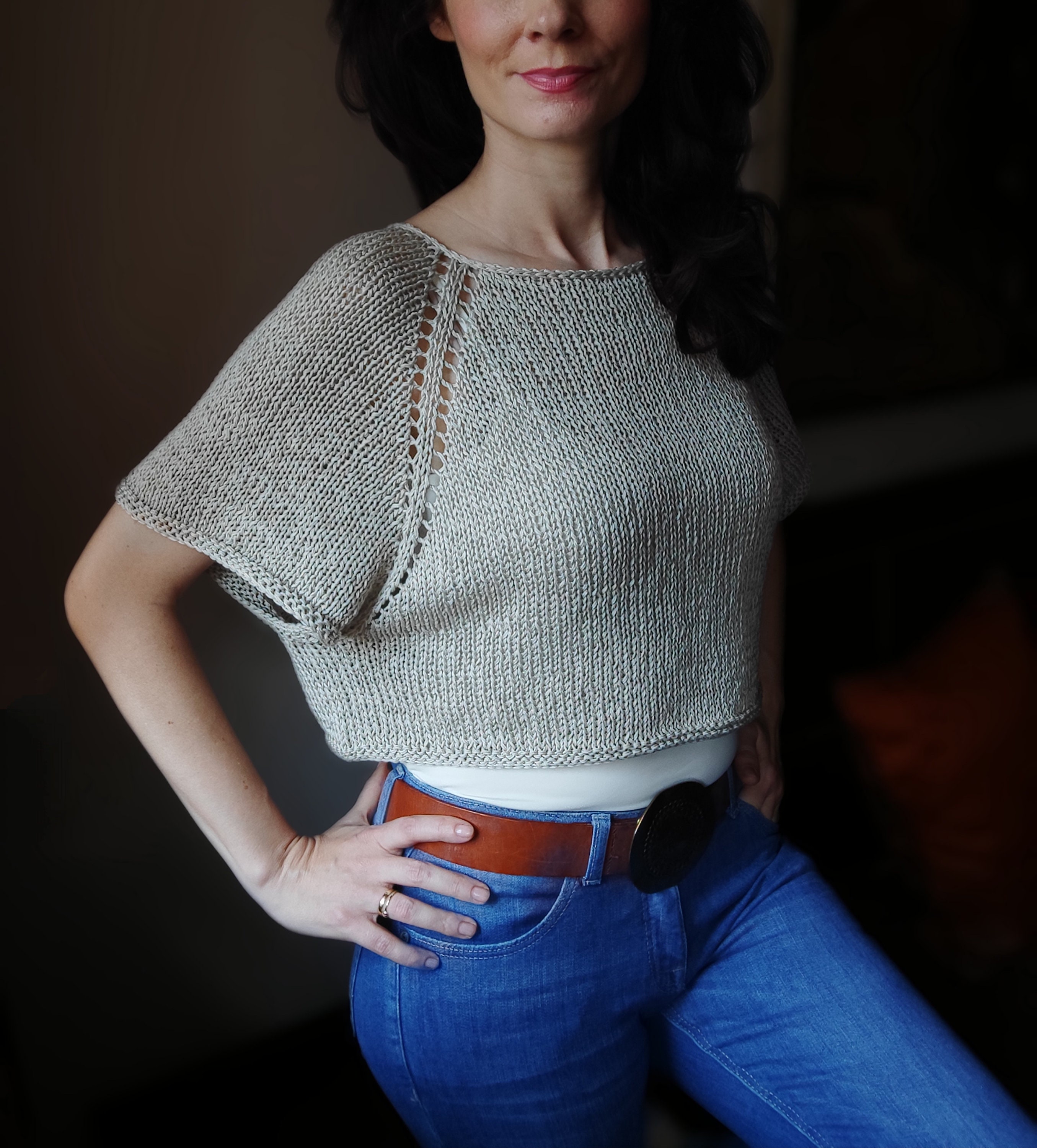 Wzór na sweter od góry na okrągło Polski i Angielski Knitting Top-down ...