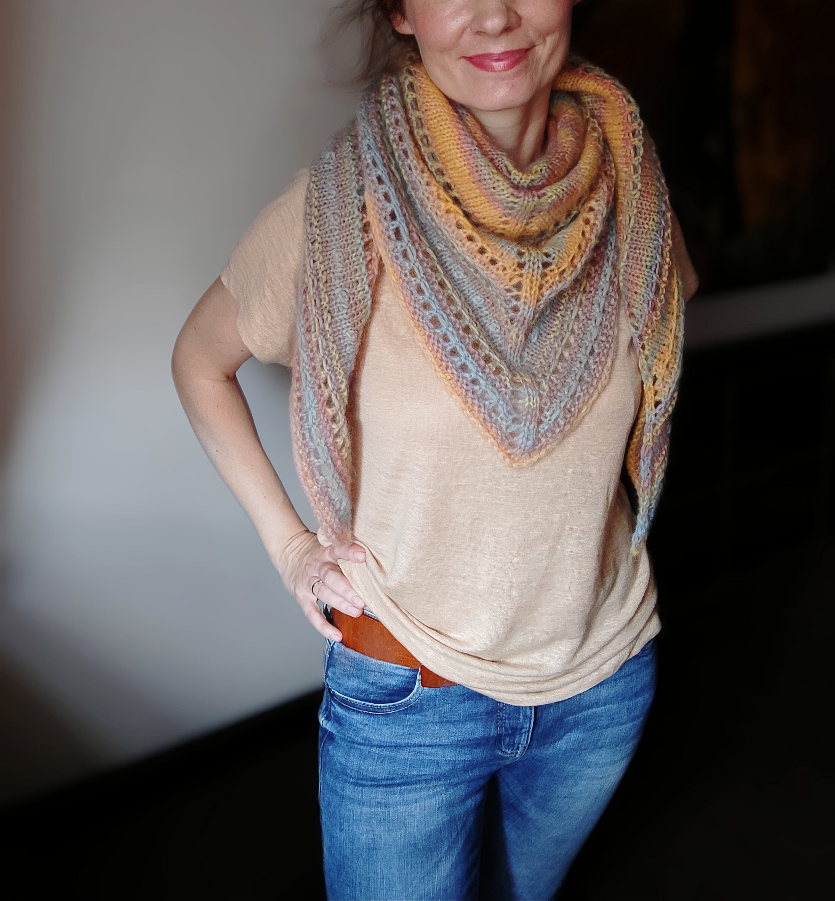 Chacalaca PDF Pattern Woolycottage, English and Polish, Shawl Knitting ...