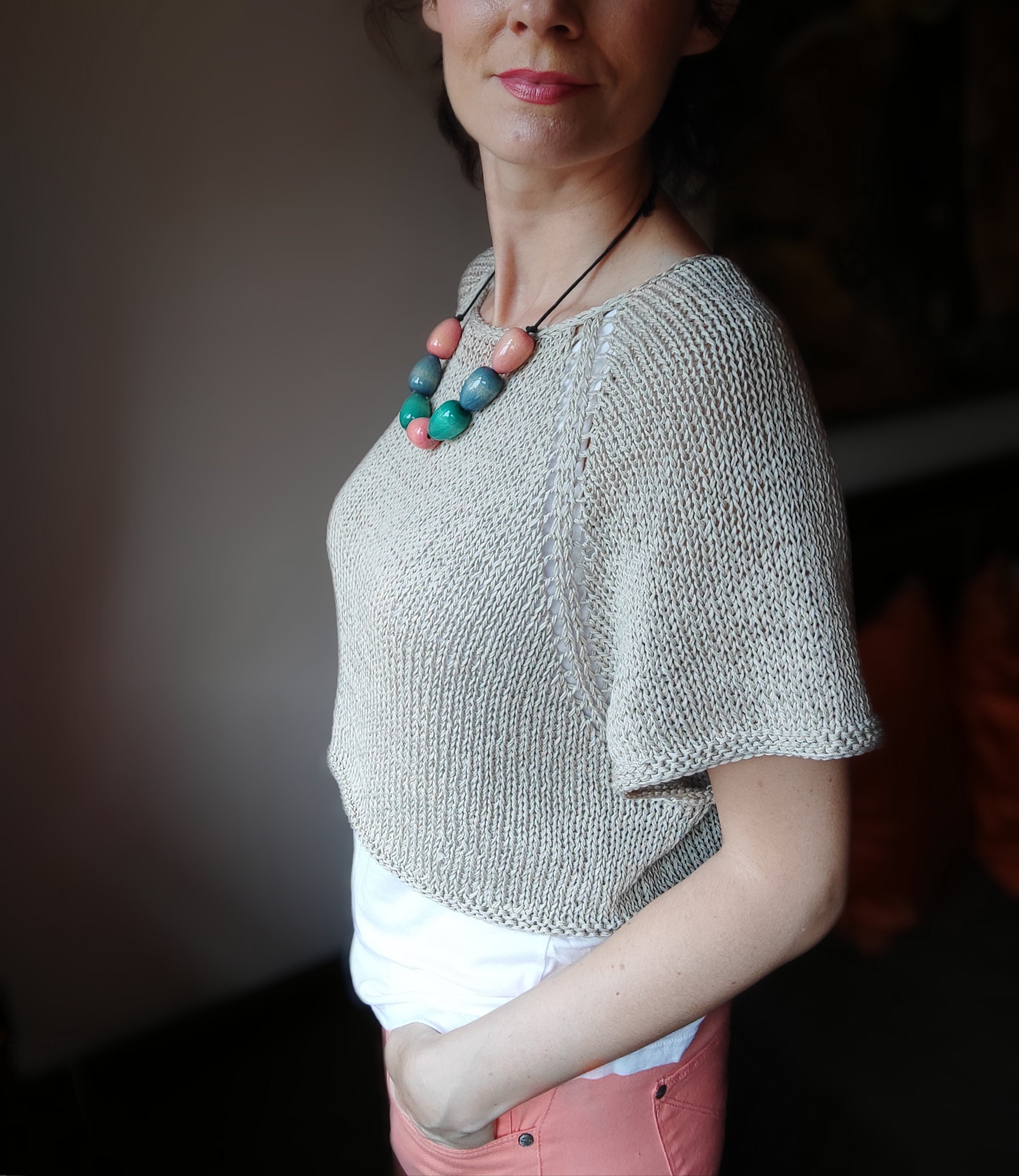 Wzór na sweter od góry na okrągło Polski i Angielski Knitting Top-down ...