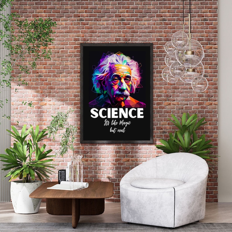 Albert Einstein Wall Art Digital Download, Science Printable Art ...