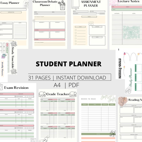 High School Planner - Etsy