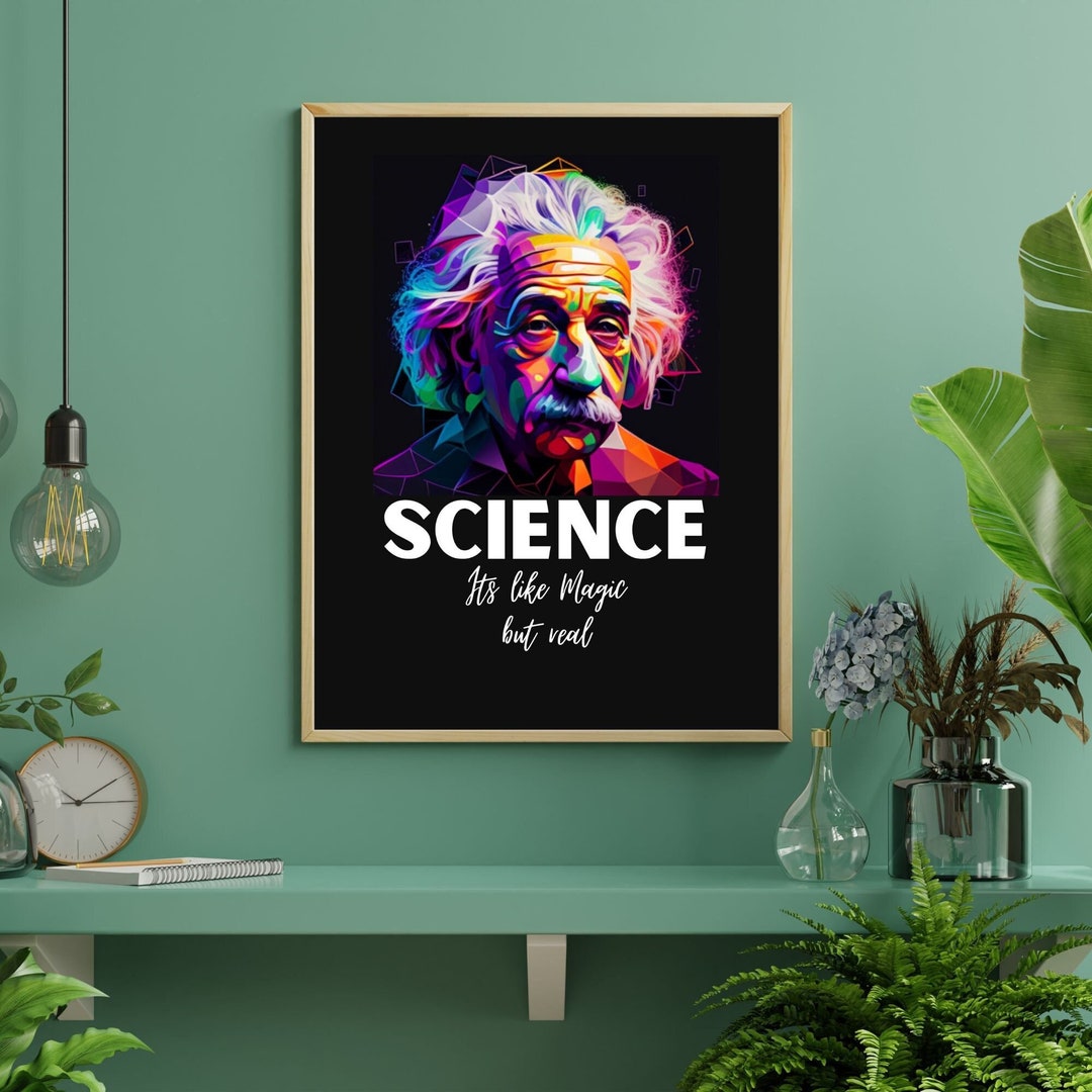 Albert Einstein Wall Art Digital Download, Science Printable Art ...