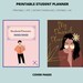Student Planner, Printable, Academic Planner, Student Plan, Academic ...