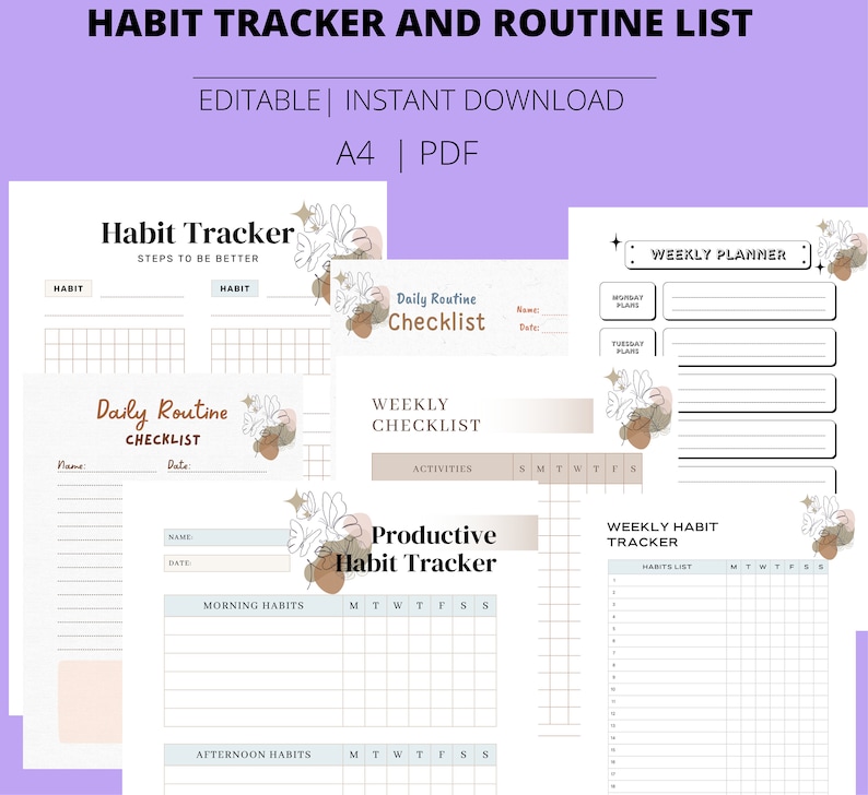 Daily Routine Tracker, Routine Checklist, Morning Routine, Night ...