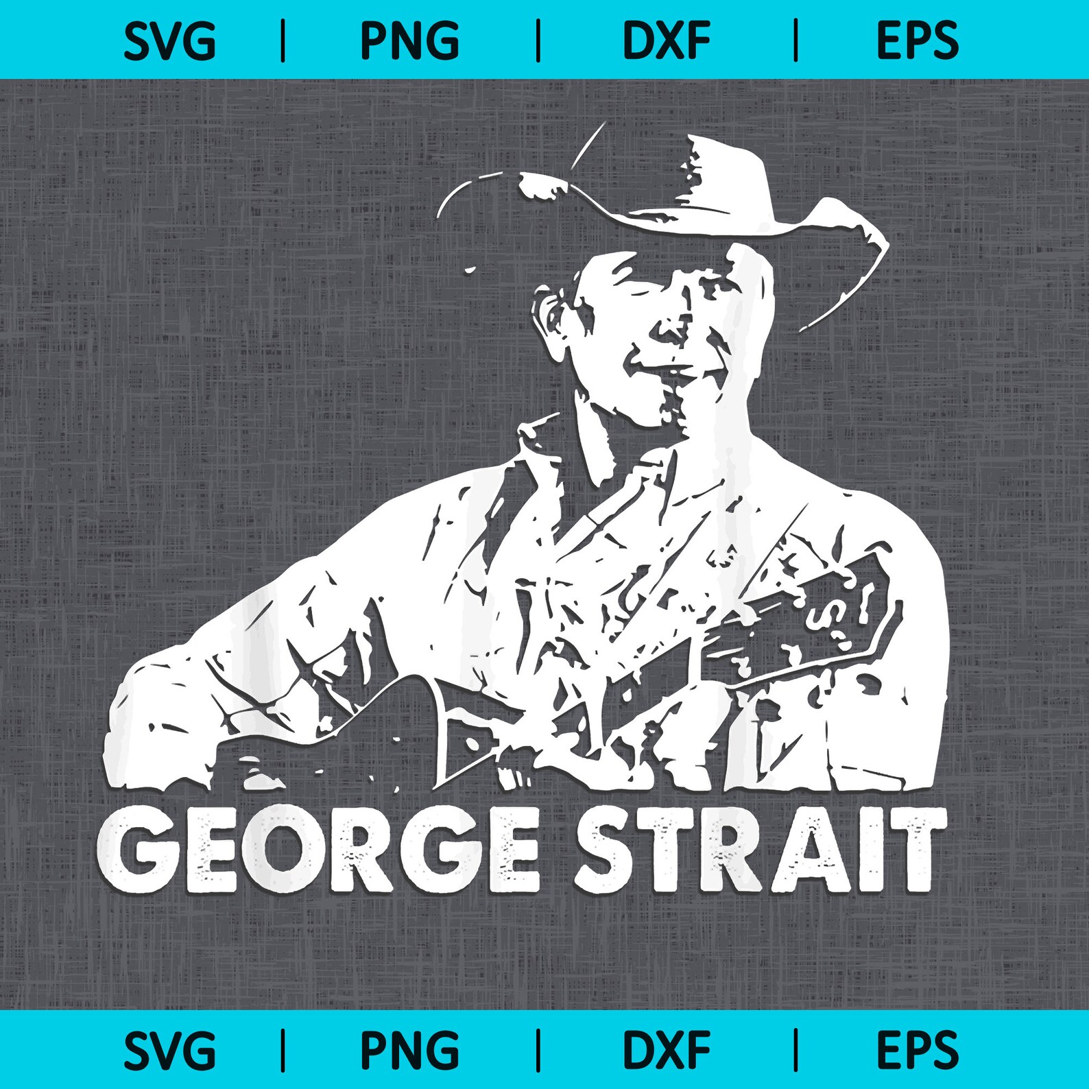 White And Black George Art Strait Country Music Gift For Fan | Etsy