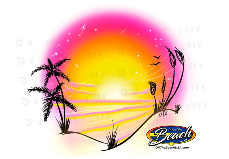 Airbrush 3, Airbrush Template, Airbrush File, Airbrush Beach Design - Etsy