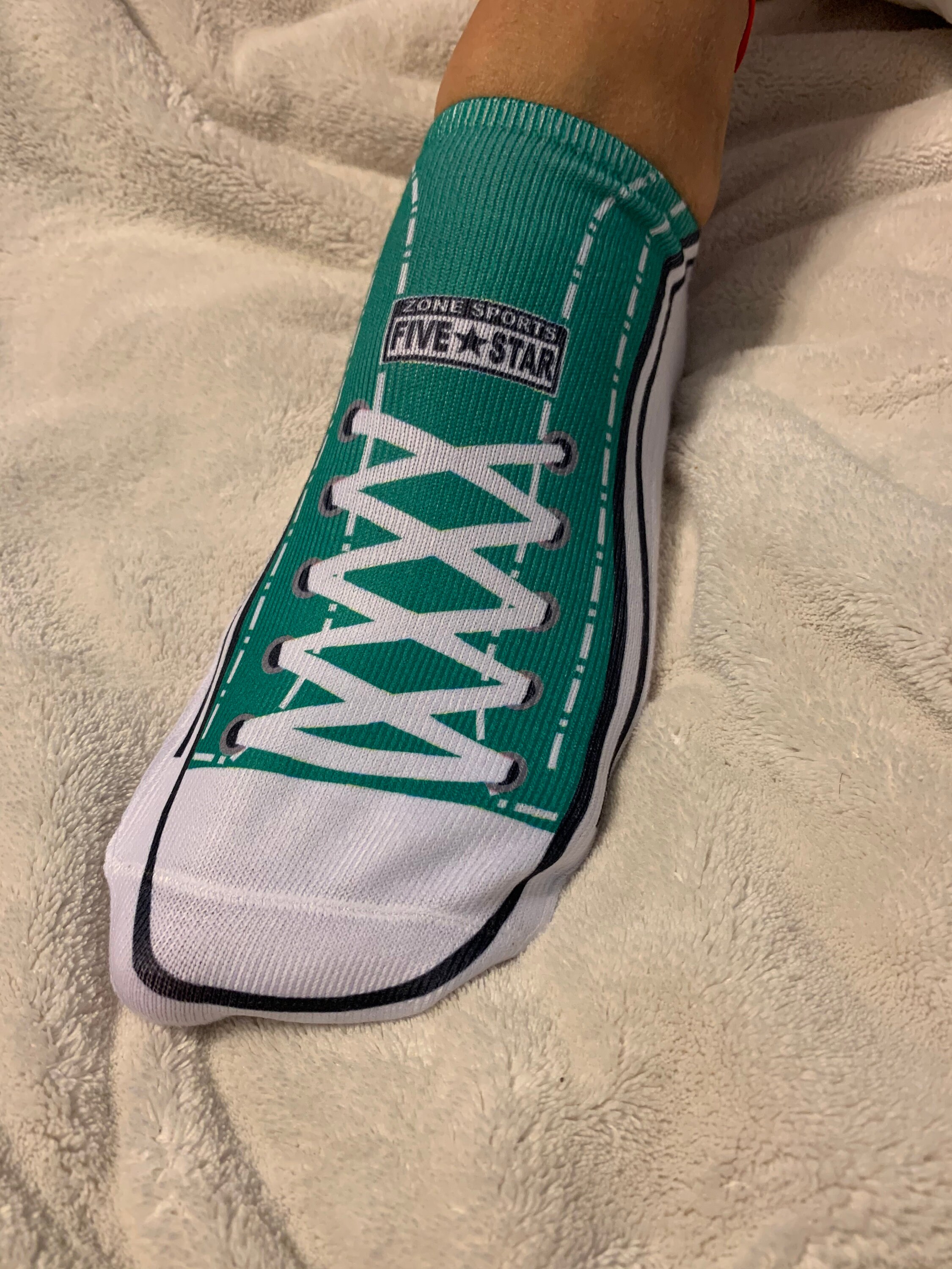 Green. Shoe Sock, Sneaker Sock, Sublimation Sock, Template Sock, No ...