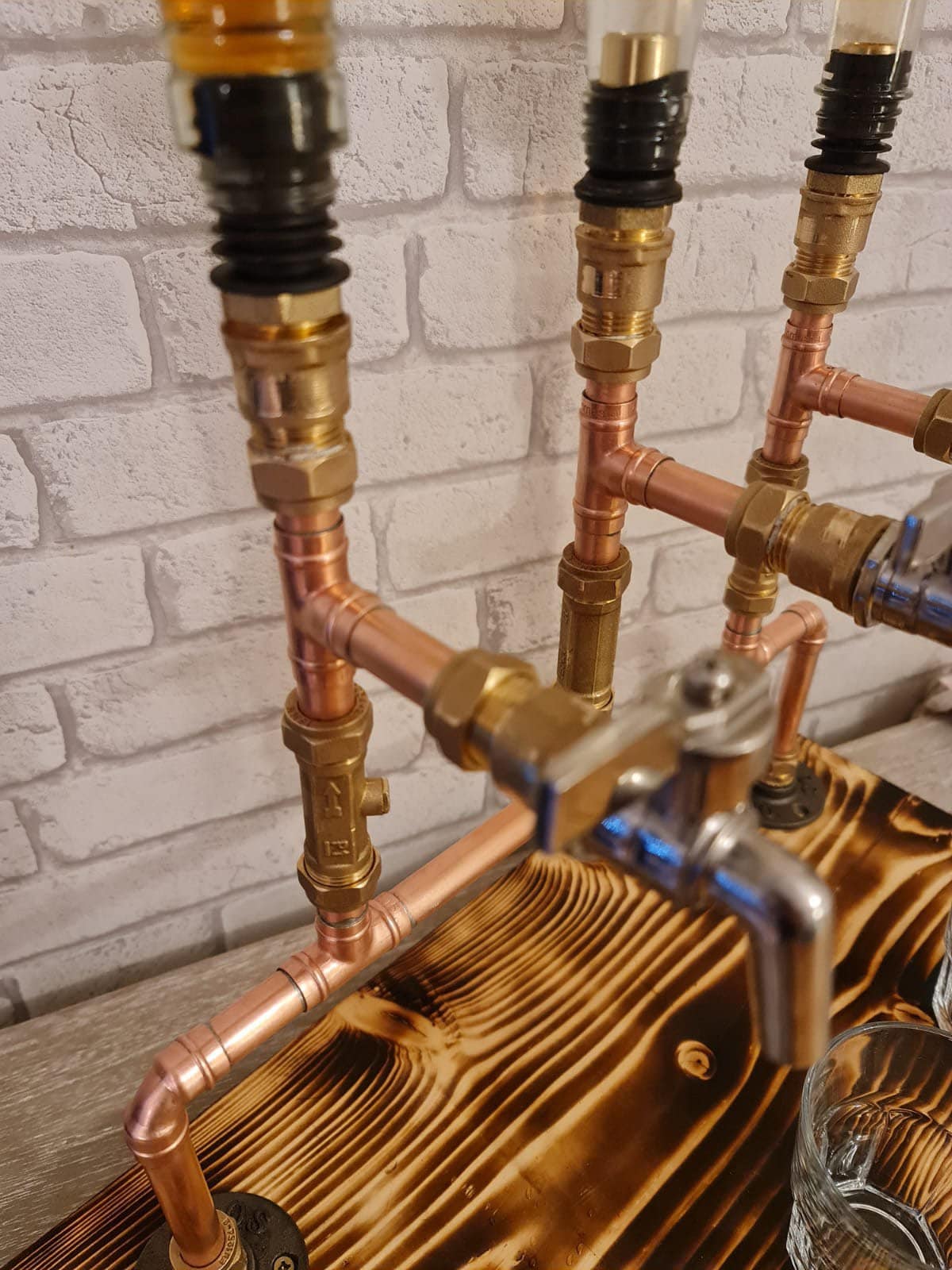 Triple X Deluxe Copper Dispenser Chrome Taps Mini Bar - Etsy