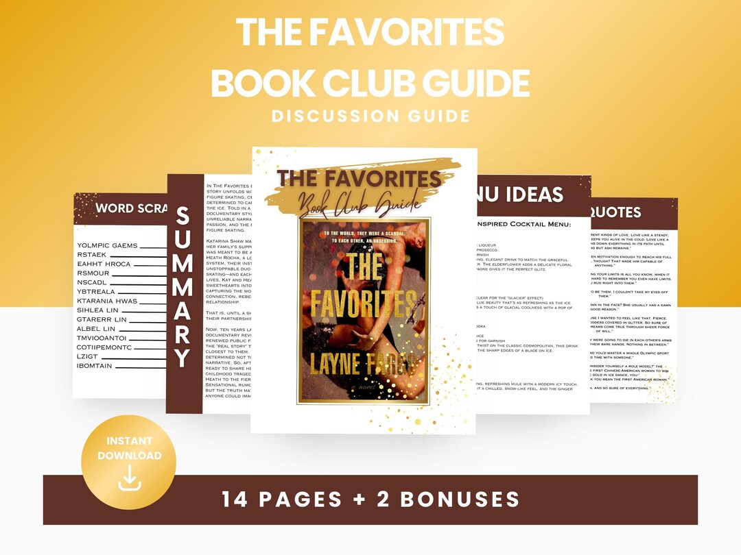 Book Club Guide the Favorites, Book Club Discussion, Booktok Digital ...