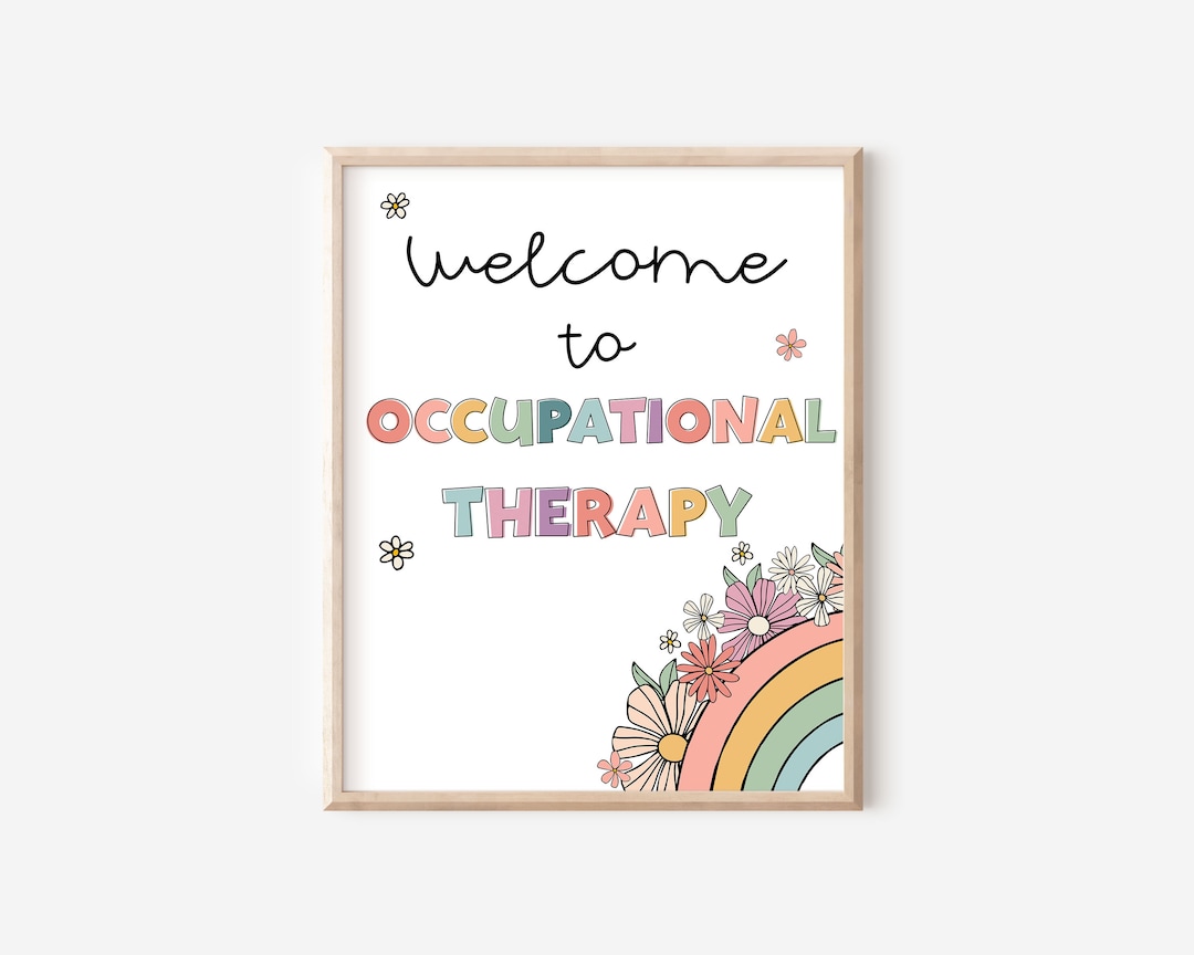Welcome to Occupational Therapy Door Art, OT Digital Wall Art, Therapy ...