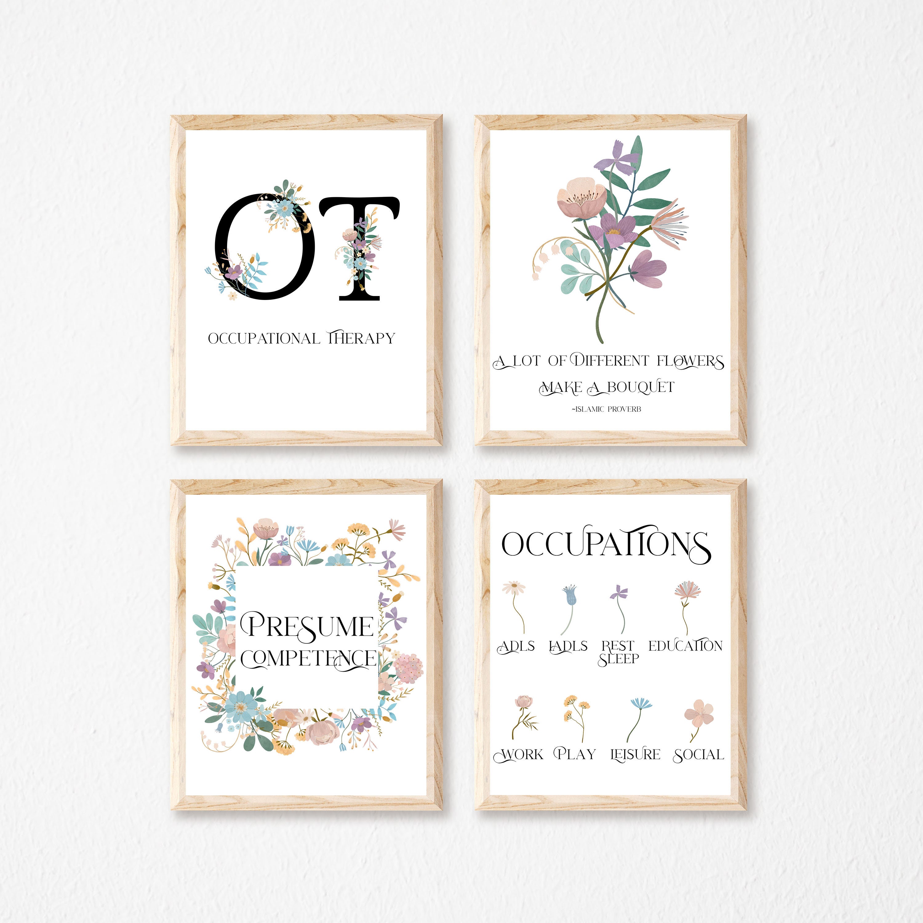Occupational Therapy Digital Wall Art, OT Art, Occupational Therapy ...