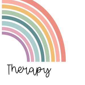 Occupational Therapy Digital Wall Art, Areas of Occupational Rainbow ...