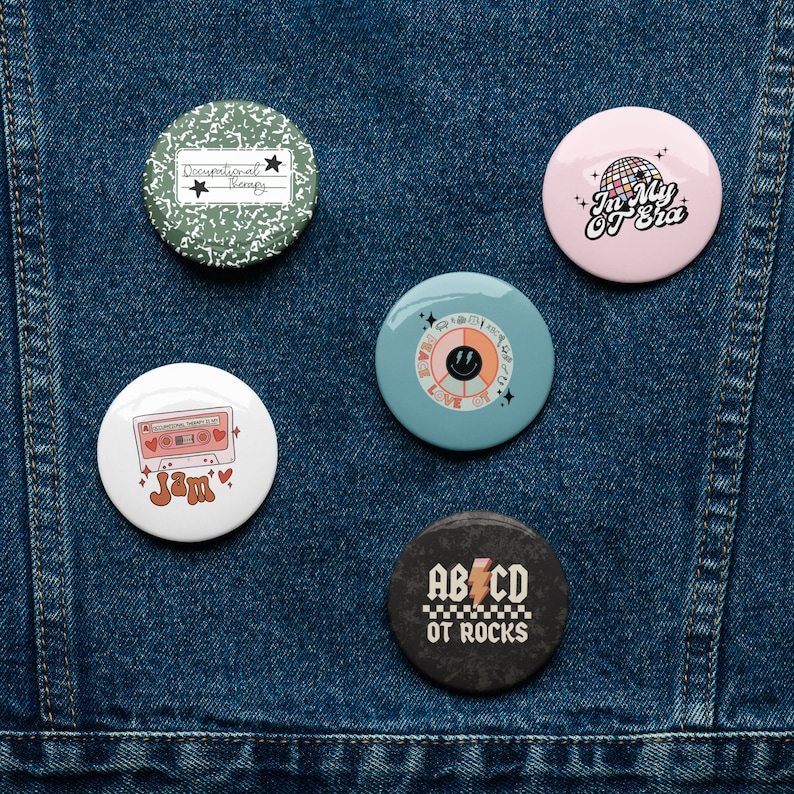 Occupational Therapy Buttons, OT Pins, Occupational Therapy Gift, OT ...
