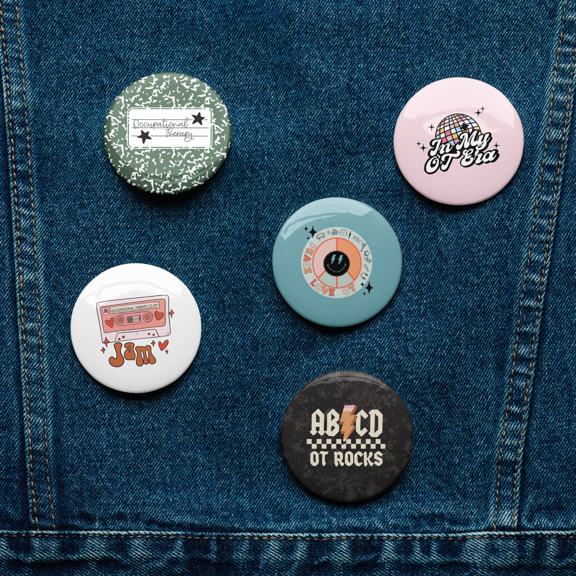 Occupational Therapy Buttons, OT Pins, Occupational Therapy Gift, OT ...