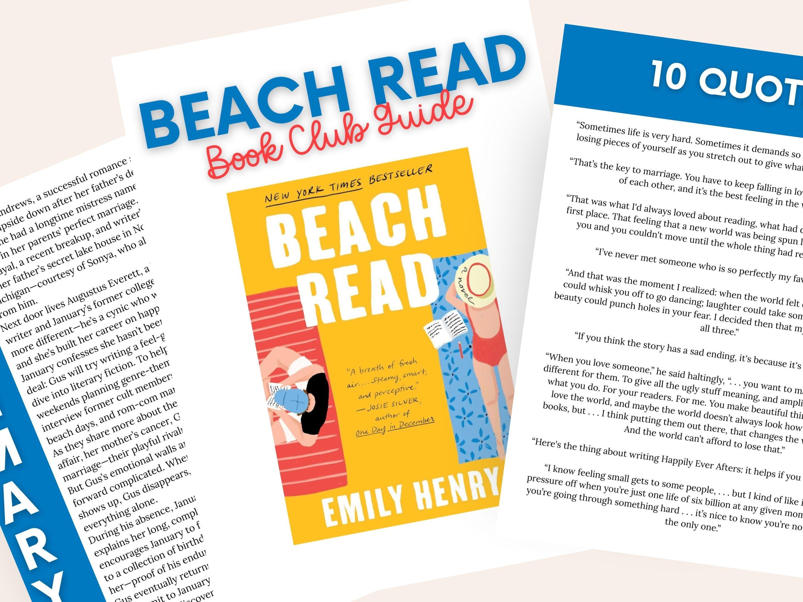 Book Club Guide Beach Read, Book Discussion, Booktok Digital Download ...