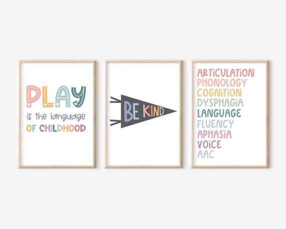 Speech and Language Digital Wall Art Speech Digital Prints | Etsy