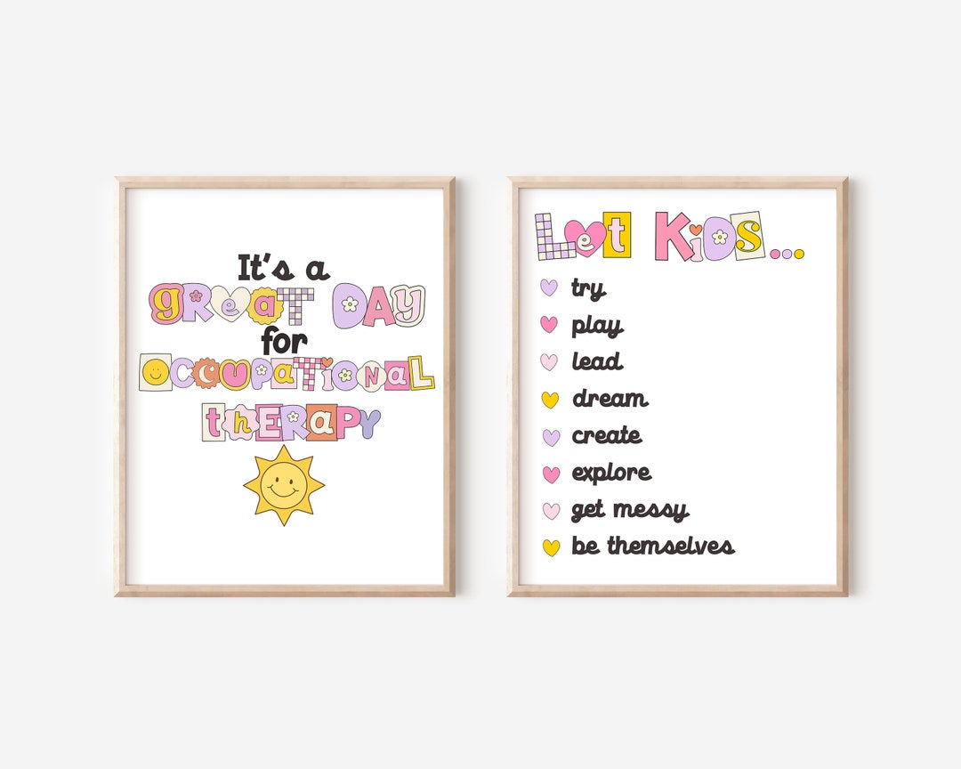 Occupational Therapy Digital Wall Art | Therapy Room Decor | OT Digital ...