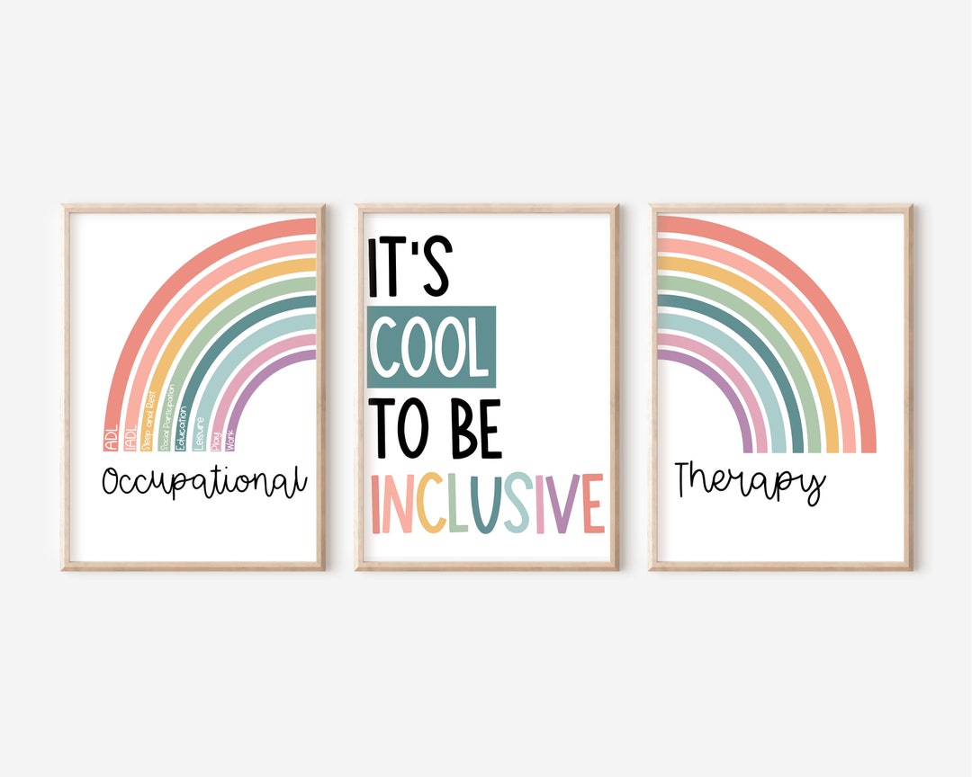 Rainbow Occupational Therapy Digital Prints, 3 Piece Inclusion ...