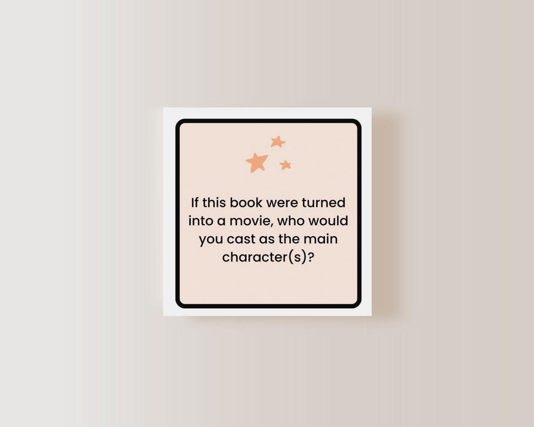Book Club Discussion Questions, Customizable Printable Book Club ...