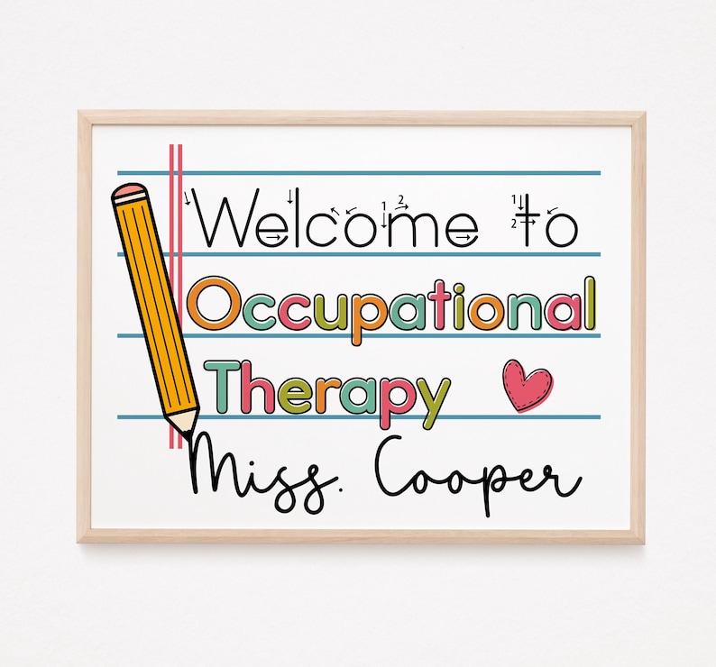Personalized OT Room Decor, Digital OT Download, Occupational Therapy ...