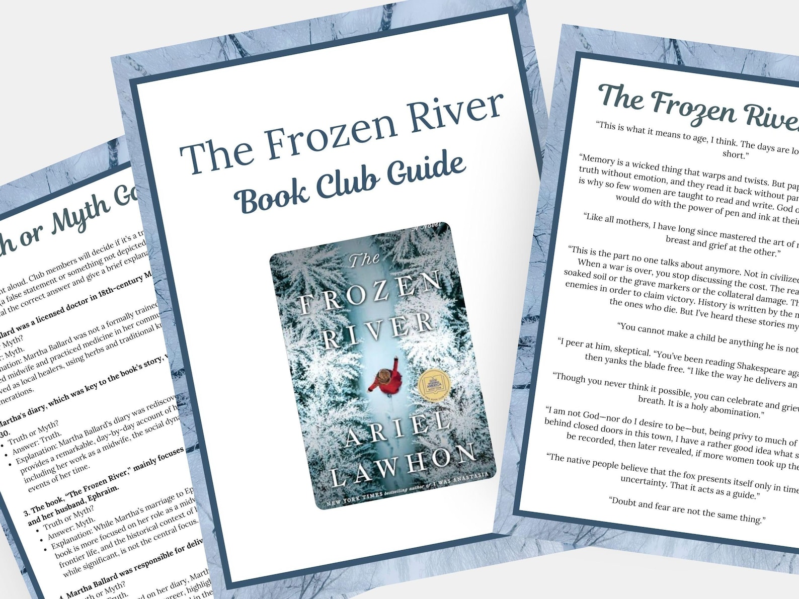 Book Club Guide the Frozen River, Book Club Discussion, Booktok Digital ...
