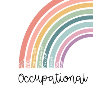 Rainbow Occupational Therapy Digital Prints, 3 Piece Inclusion ...