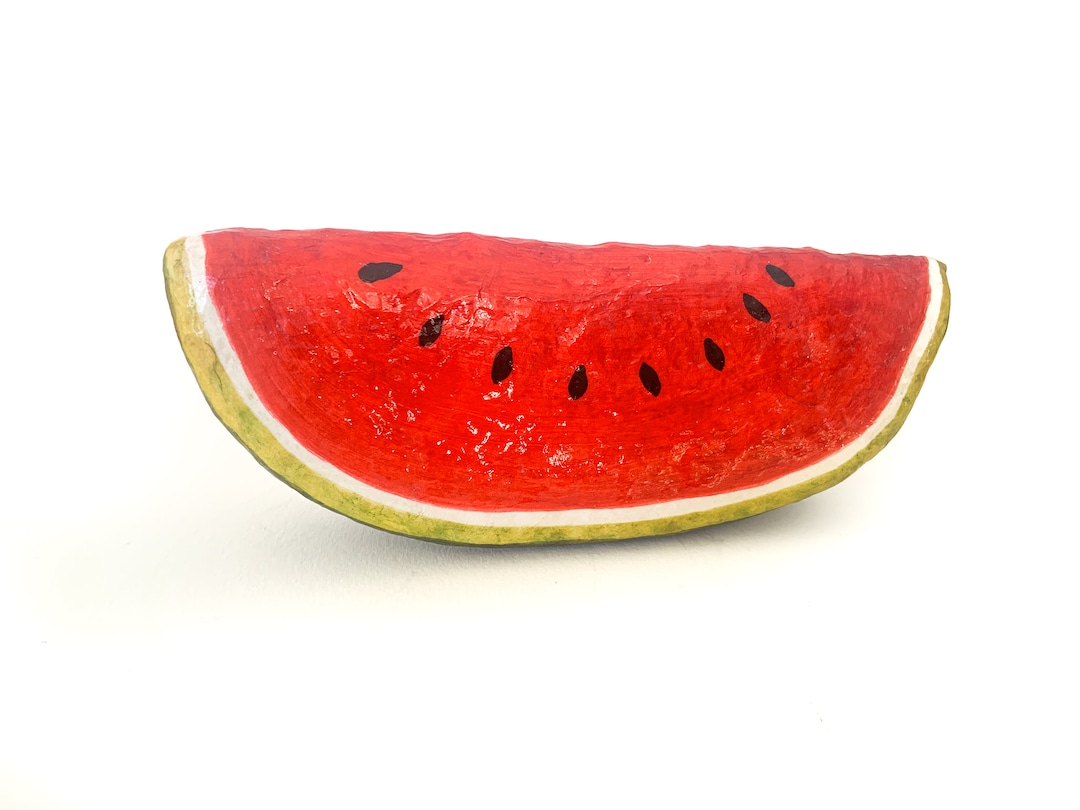 Vintage Paper Mache Watermelon Slice / Watermelon Decor / Faux - Etsy
