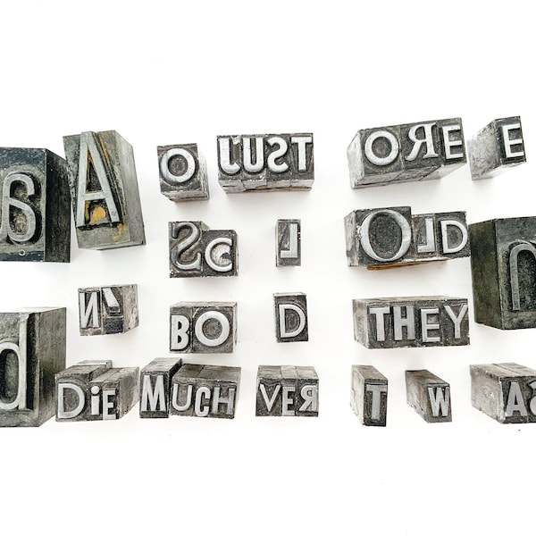 Letterpress Type - Etsy