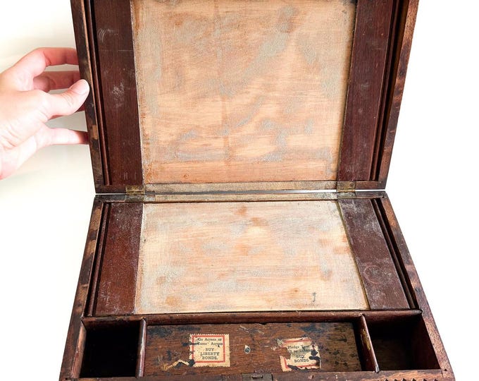 PROJECT BOX - Antique Portable Calligraphy Wooden Writing Desk Box ...