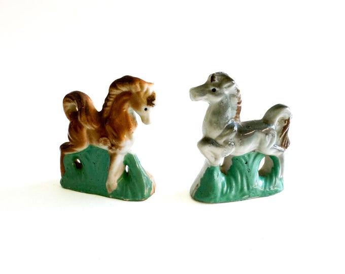 1960s Porcelain Miniature Horse Figurines - Made in Japan / Vintage ...