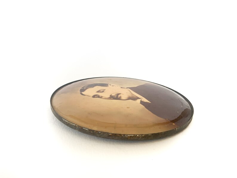 Antique 6 Circular Celluloid Photo Portrait of a Man / - Etsy