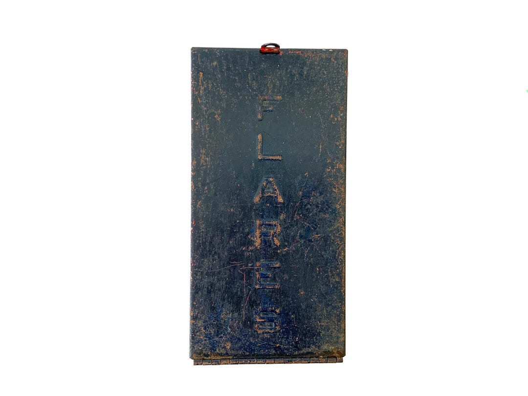 1950s Road Flares Metal Box / Vintage Metal Box / Novelty Storage Box ...