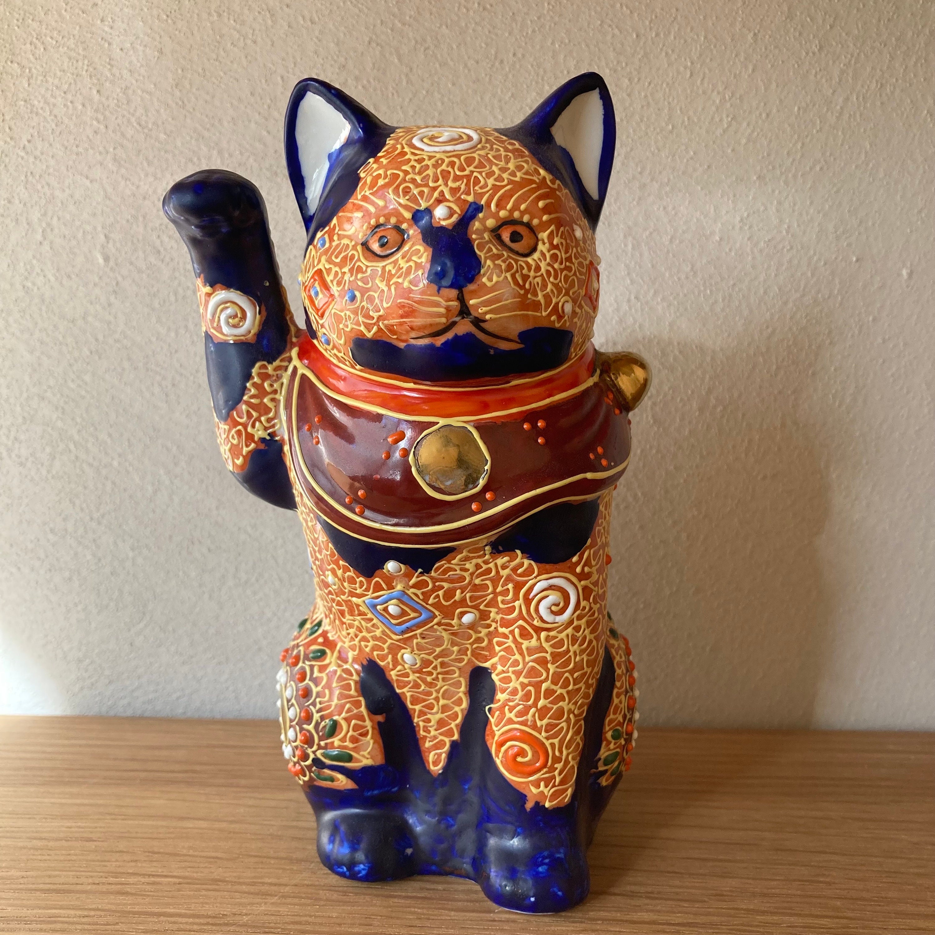 Creative Maneki Neko Ceramic Fortune Cat Deco Mori Moriage Beautiful Japanese Ceramics Lovely Manekineko Etsy UK