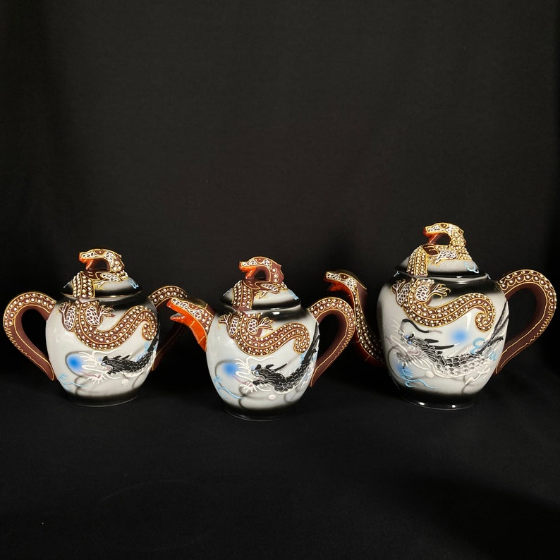 Gorgeous Dragon Head Tea Set Japanese Hand Painted Porcelain - Etsy