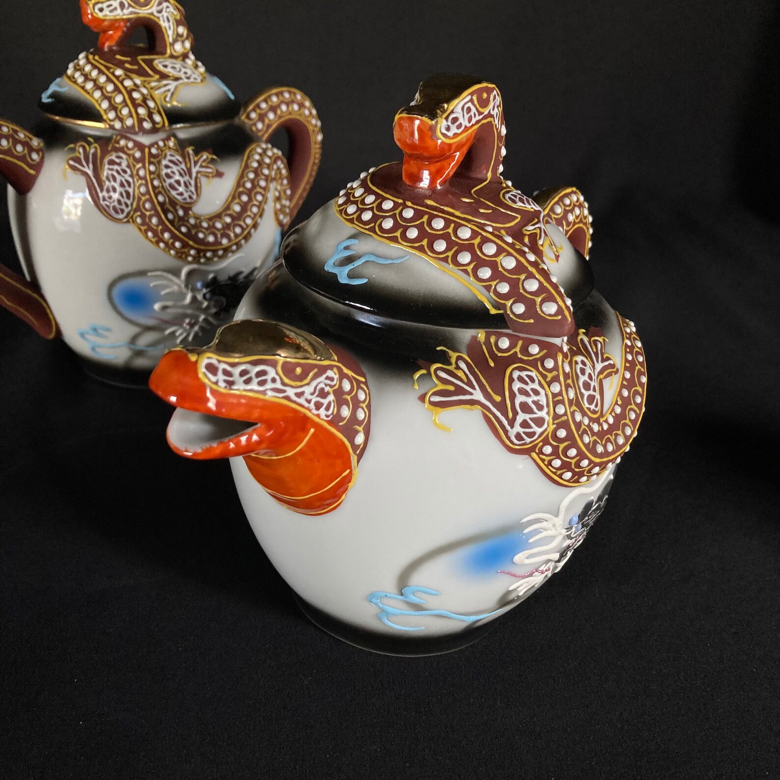 Gorgeous Dragon Head Tea Set Japanese Hand Painted Porcelain - Etsy