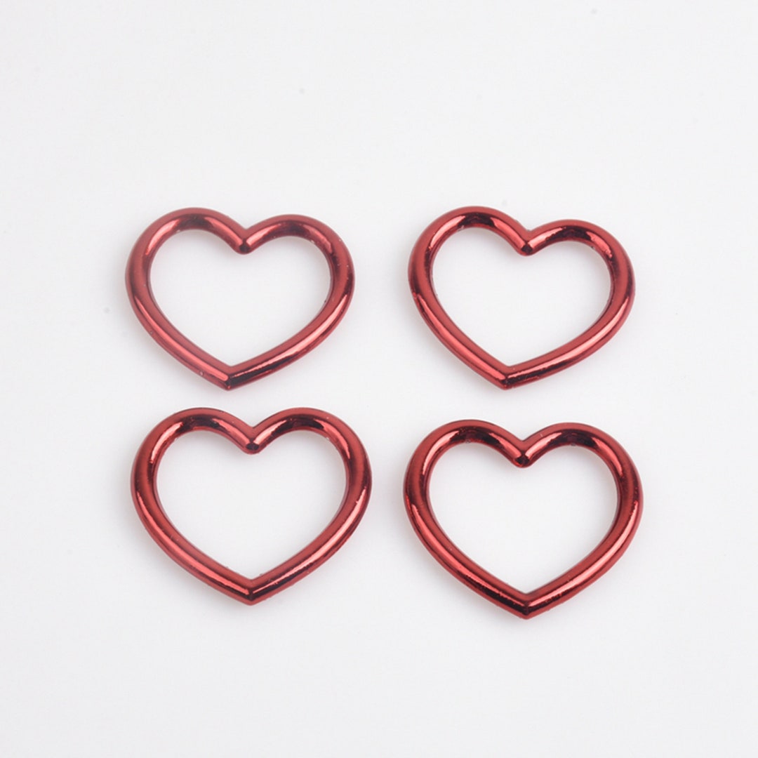 4/10/20pcs Zinc Alloy Metal Heart Ring Love Shaped Buckle Heart ...