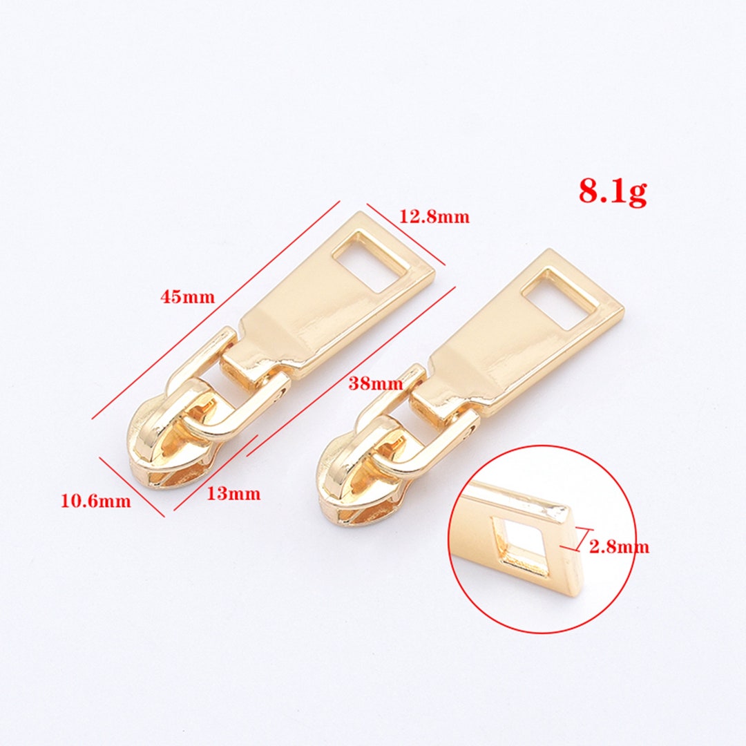 5 Metal Zipper Head Slider Puller DIY Zip Repair Kit Jacket Uniforms ...