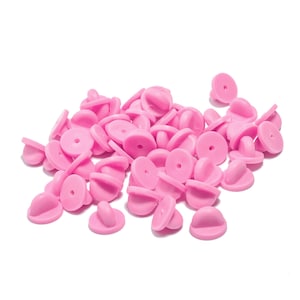Various Color PVC Pin Back, Round Shape Plastic Pin Back,plastic Rubber ...