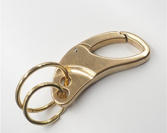 Brass Key Hook Keychain - Etsy