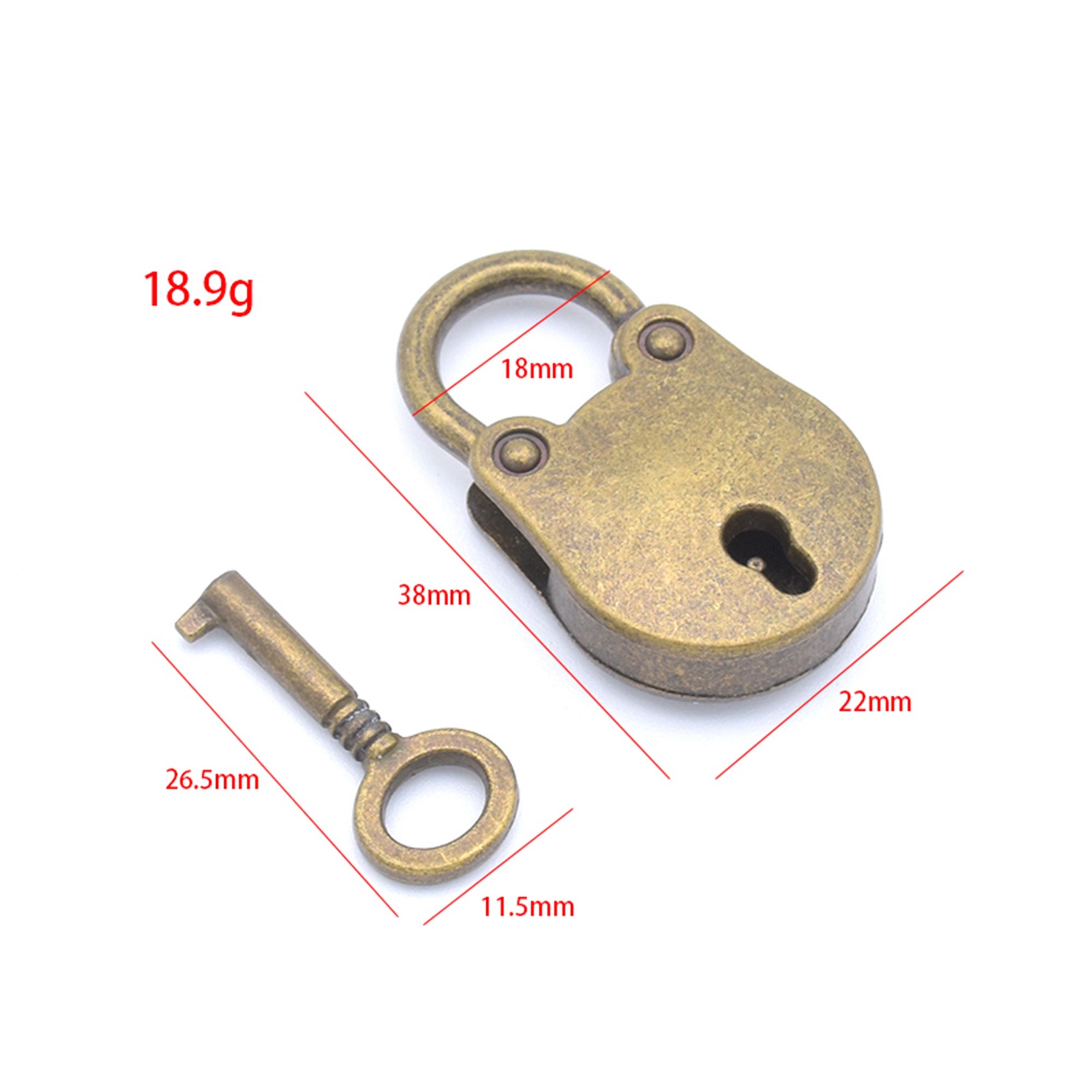 Round Lock and Key Working Lock mini Lockpadlock and Key - Etsy