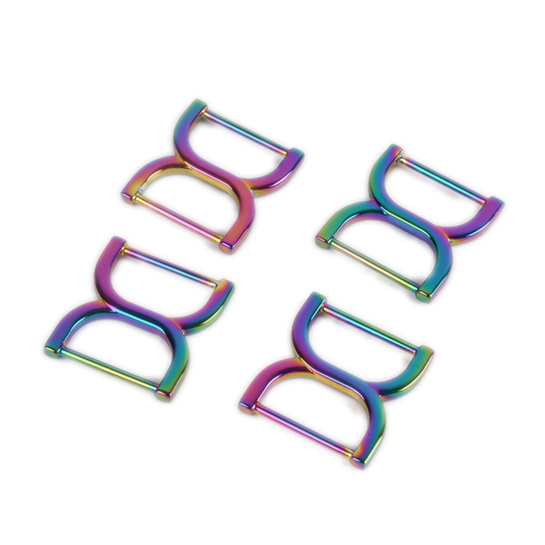 Handbag Hardware Rainbow 25mm Double D Ring Buckle Connector for Bag ...