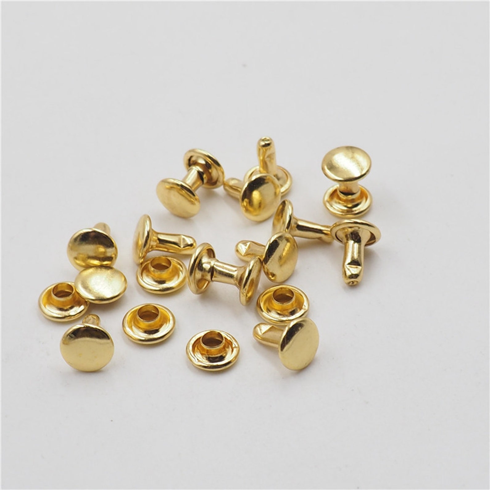 100PCS Brass Metal Rivets Crafts Buckle Garment Rivet Stud - Etsy