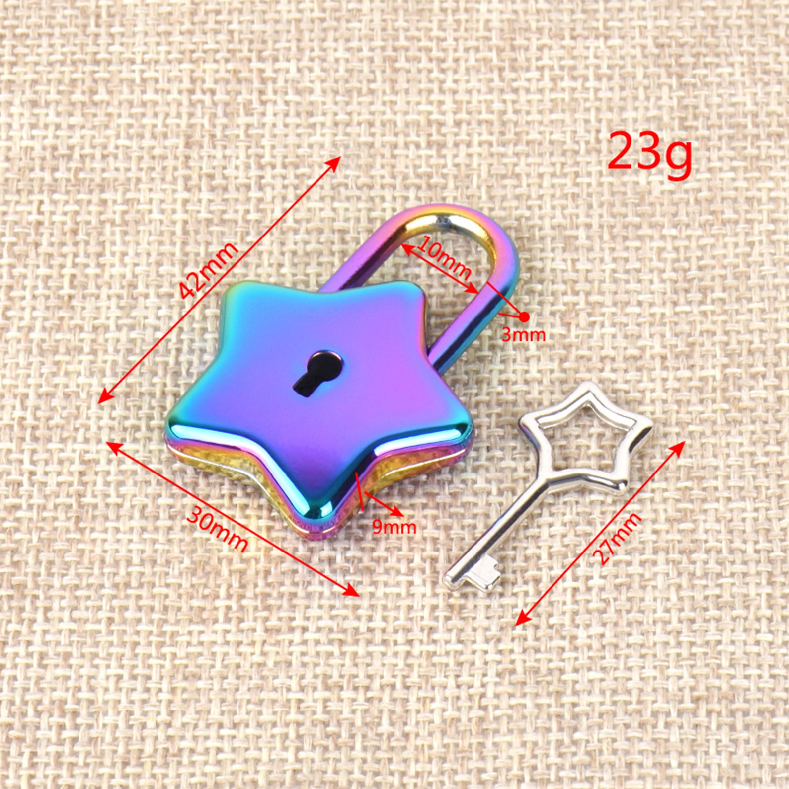 Star Padlock With Key Closure Security Lock for Diary Purse - Etsy