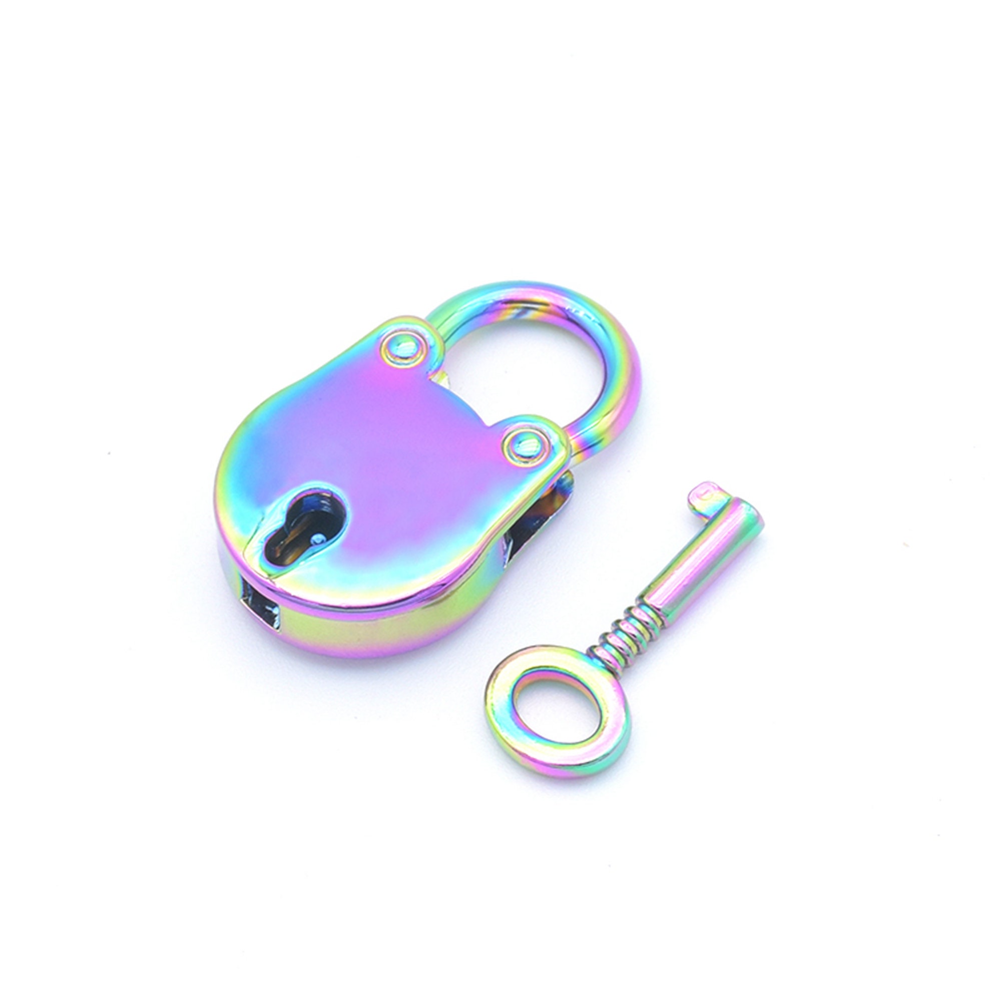 Round Lock and Key Working Lock mini Lockpadlock and Key - Etsy