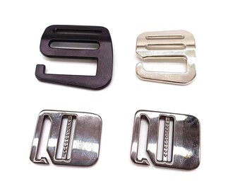 38mm/50mm Gunmetal Metal G Buckle G Hooks Strap Slider Hooks ZINC Alloy ...