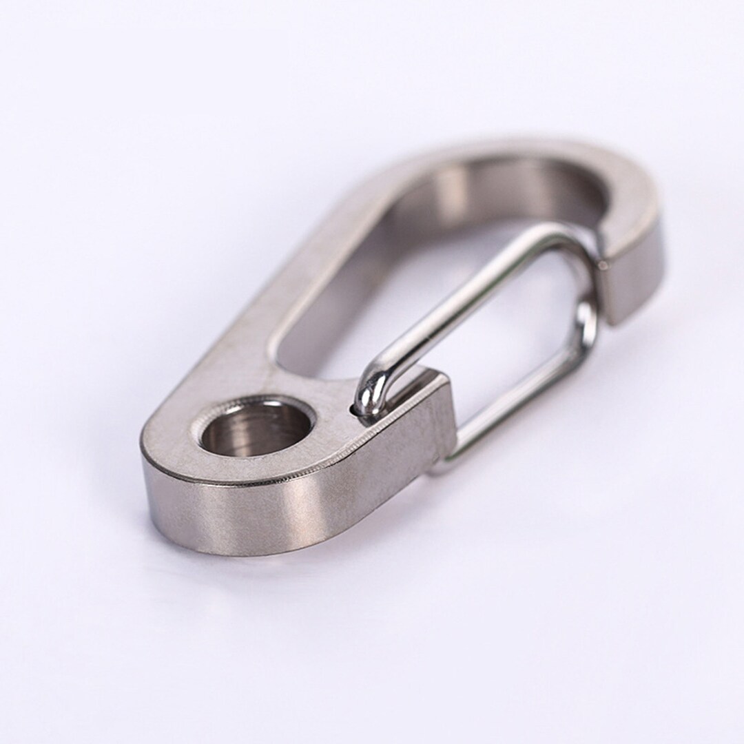 2 Pcs Carabiner Keychain Titanium Clasp Small Carabiner Clip Snap Hook ...